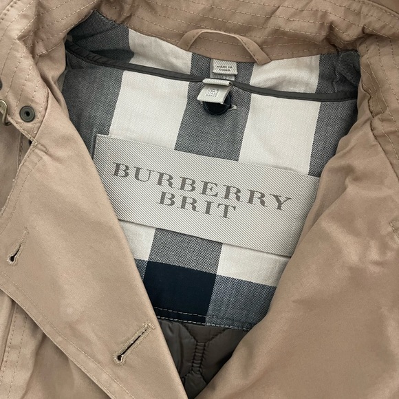 Burberry | Jackets & Coats | Burberry Brit Short Trench Coat With ...